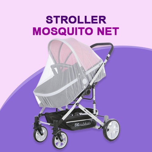 Baby Stroller Mosquito Net Mesh Cover Block Flies Insects 150cm ...
