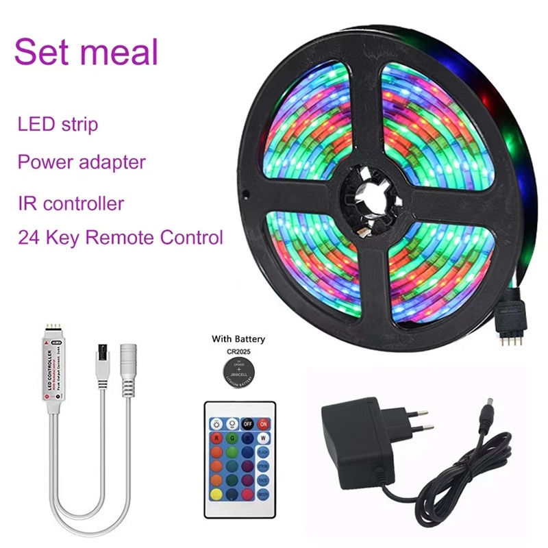 LED Strip Light RGB 5050 12V 5M 300LED Waterproof IP65 with 44-key IR ...