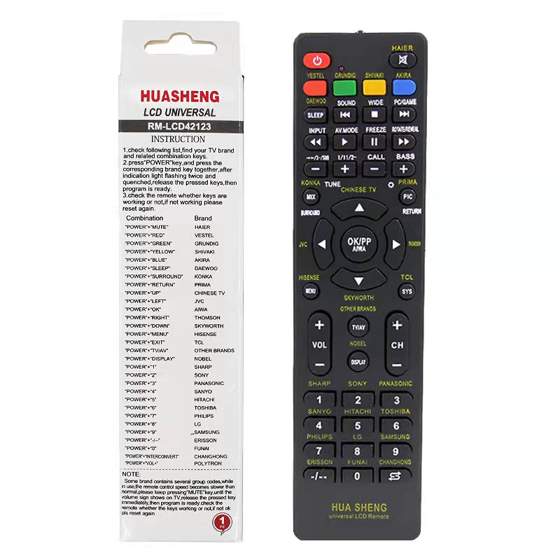 LCD Universal Remote Control for LCD/LED TV RM-LCD42123 Universal TV ...