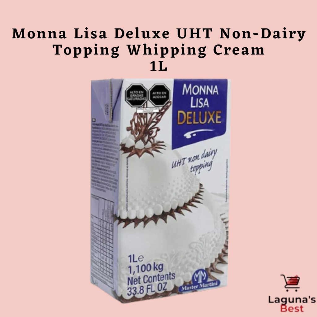 Monna Lisa Deluxe UHT Non-Dairy Topping Whipping Cream Made in Italy 1L ...