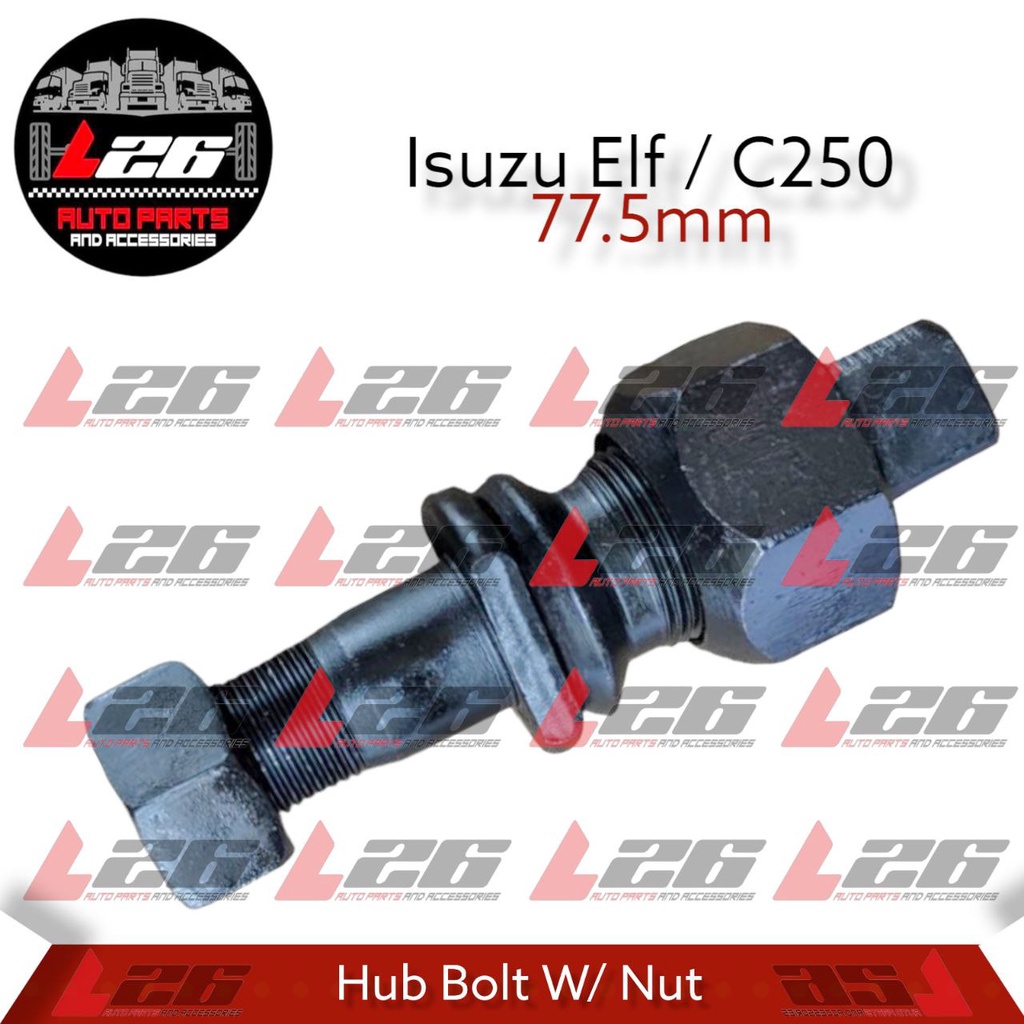 Isuzu Elf C250 HUB BOLT W/ NUT REAR 77.5mm | Shopee Philippines
