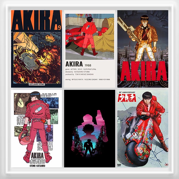 ۩Akira Anime Film Aesthetic Poster Minimalist Vintage Room Decor Home ...