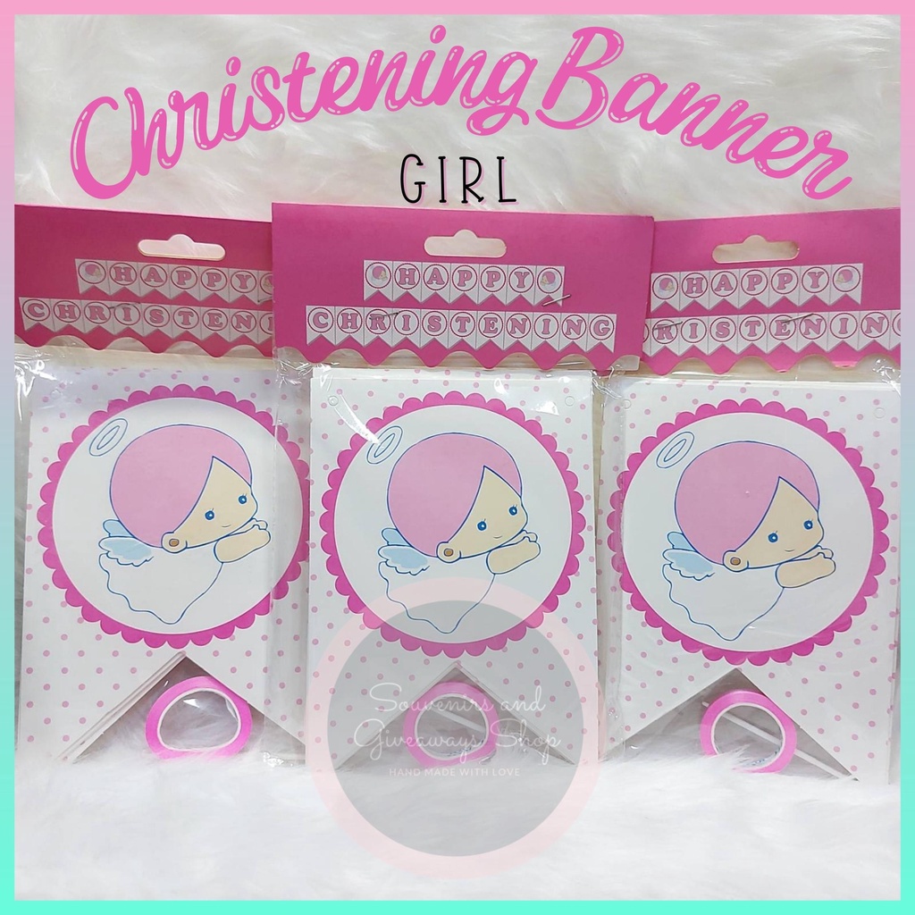 SNGshop | Happy Christening Banner Decoration ONHAND READY TO SHIP ...