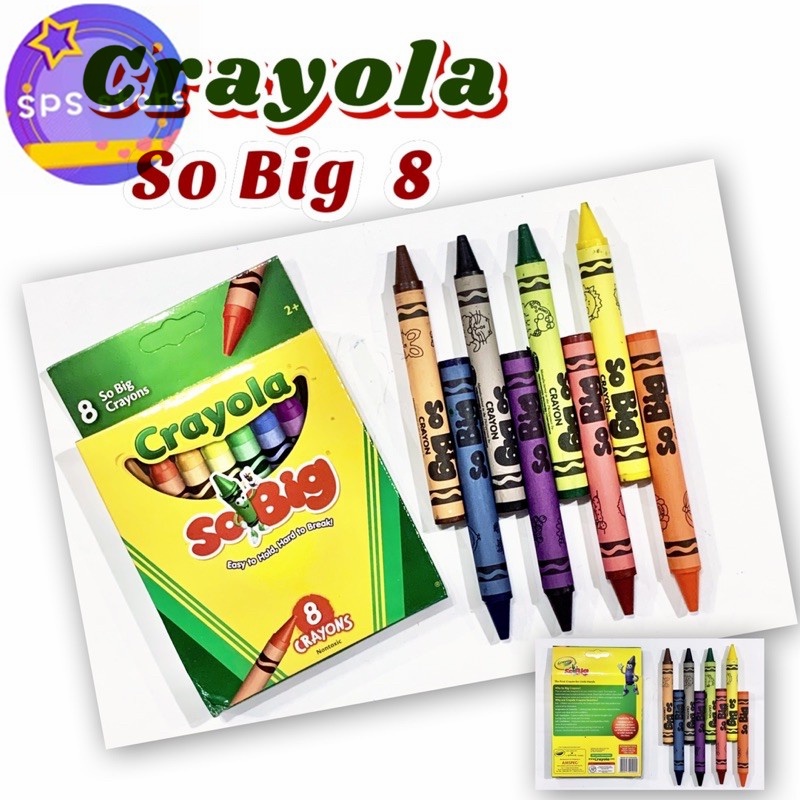 Crayola 8 Colors Crayons Big Size crayola jumbo SPS COD | Shopee ...