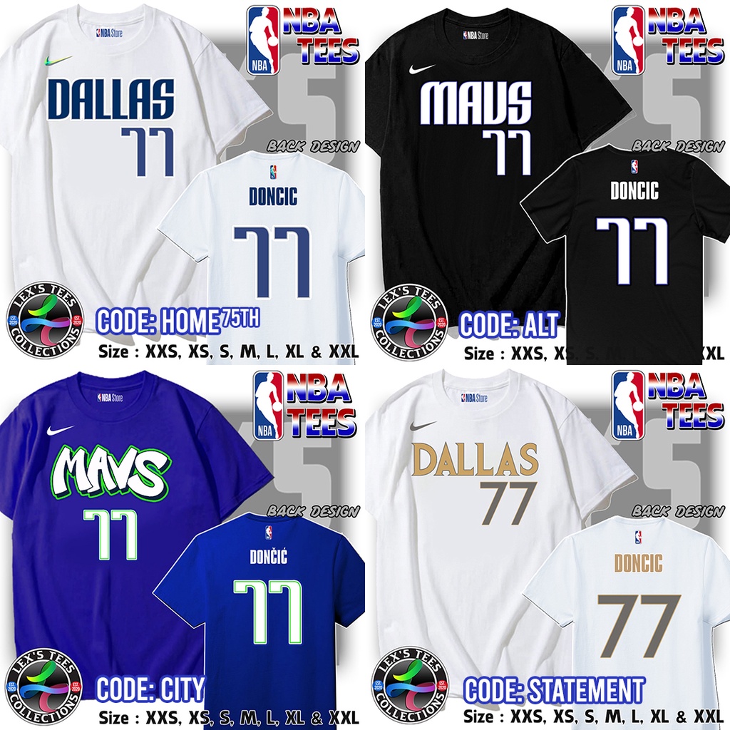 DALLAS MAVERICKS Luka Doncic #77 NBA Classic Jersey Shirt | Lex'sTEES ...
