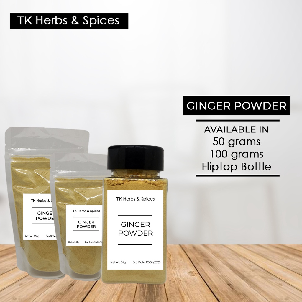 Premium Ginger Powder 50, 100 grams & Flip top Bottle | Shopee Philippines
