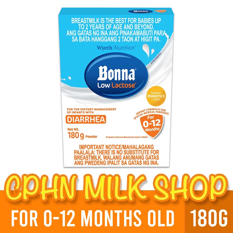 BONNA® Low Lactose 180g for 0-12 Months Old Infant Formula | Shopee ...