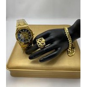 BMJ 2023 PATERSON Men Watches AUTOMATIC GOLD PLATED DRAGON RING AND ...