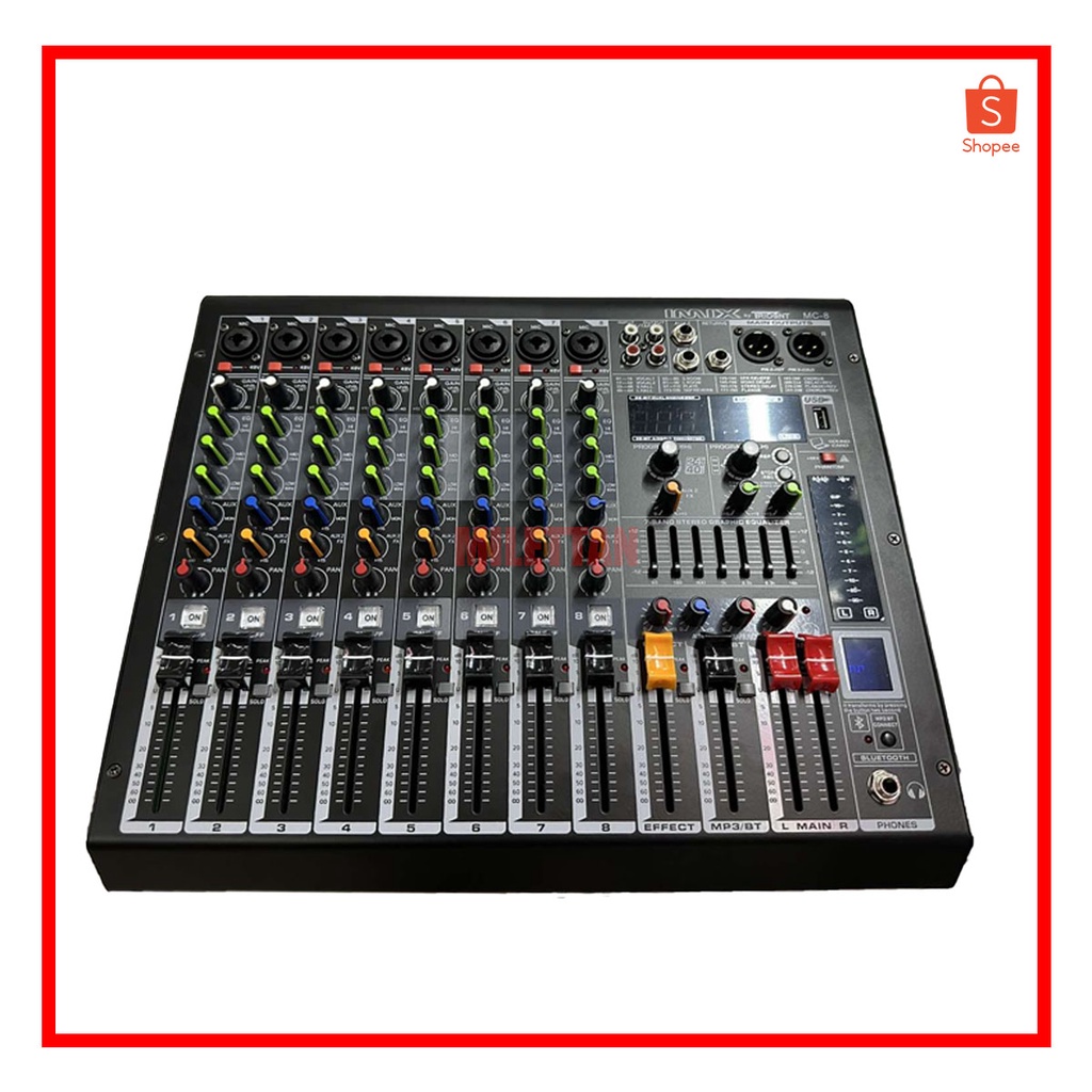 IMIX by Trident MC-8 8-Channel Professional Mixer [USB][Bluetooth][256 ...