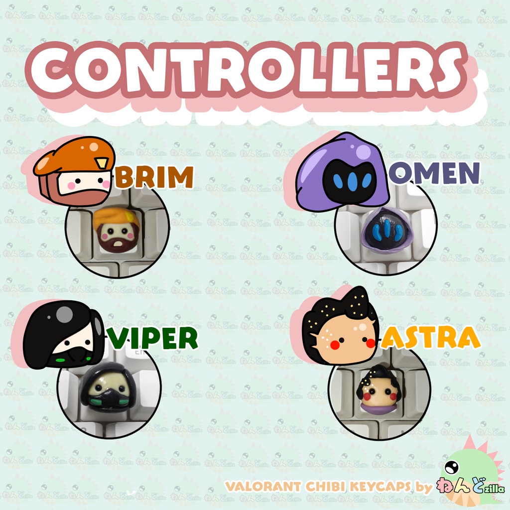 Chibi Valorant Keycaps (Controller) (Dsa Profile) [Nendozilla] | Shopee ...