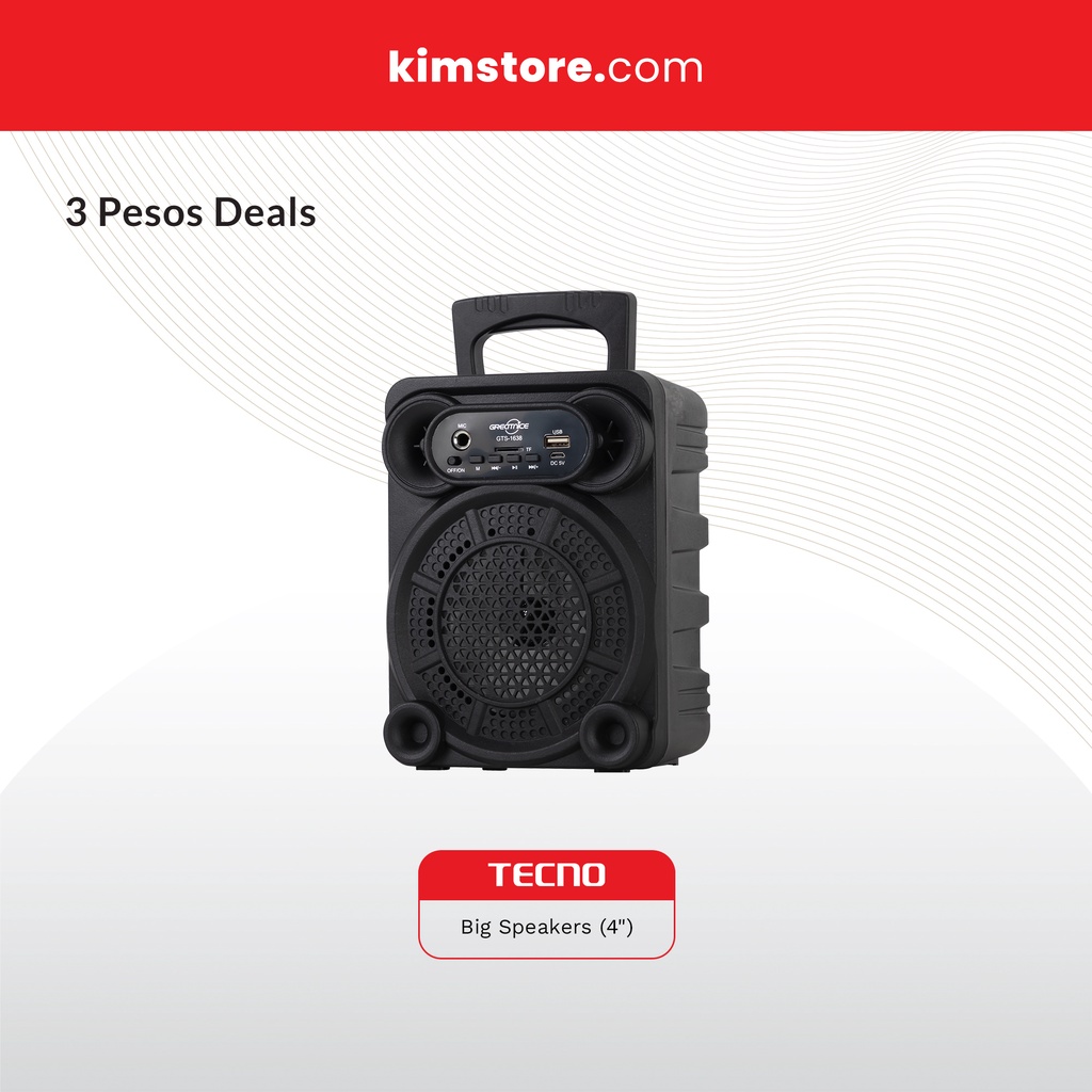 Kimstore Tecno Big Speakers (4") | Shopee Philippines