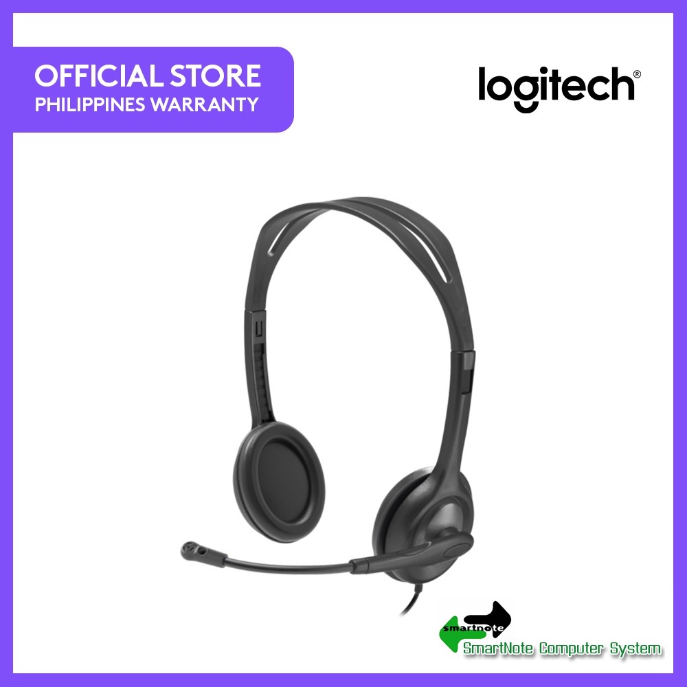 Logitech H111 Wired Headset, Stereo Headphones with Noise-Cancelling ...