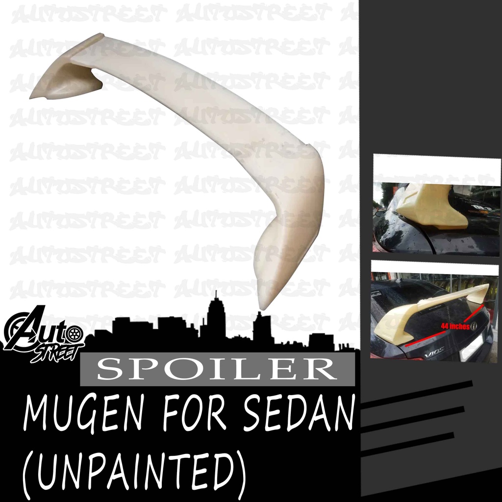 MUGEN Rear Trunk Spoiler for Sedan (Unpainted) | Shopee Philippines