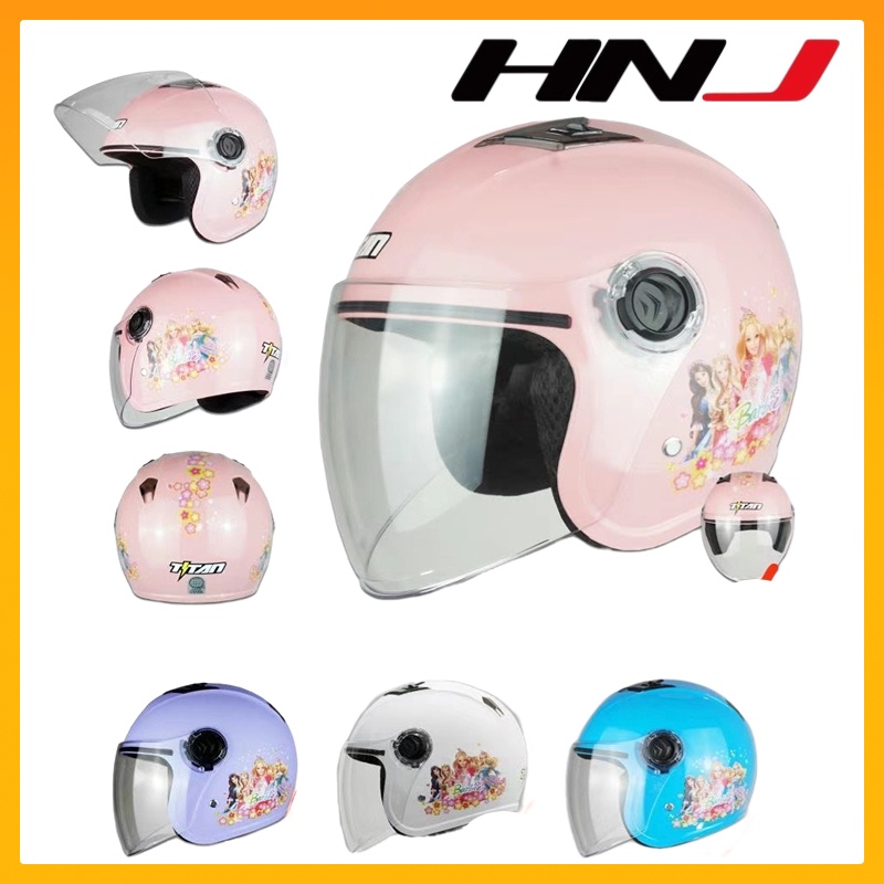 HNJ Half Face Kids Motorcycle Helmet with ICC Sticker | Shopee Philippines