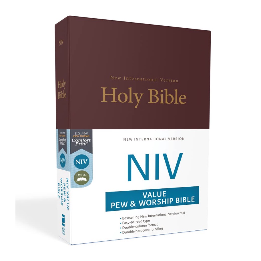 NIV Bible Pew & Worship Bible Hardcover Burgundy | Shopee Philippines