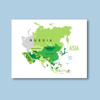 Laminated A3 or A4 Continents with Countries, Educational Wall Charts ...