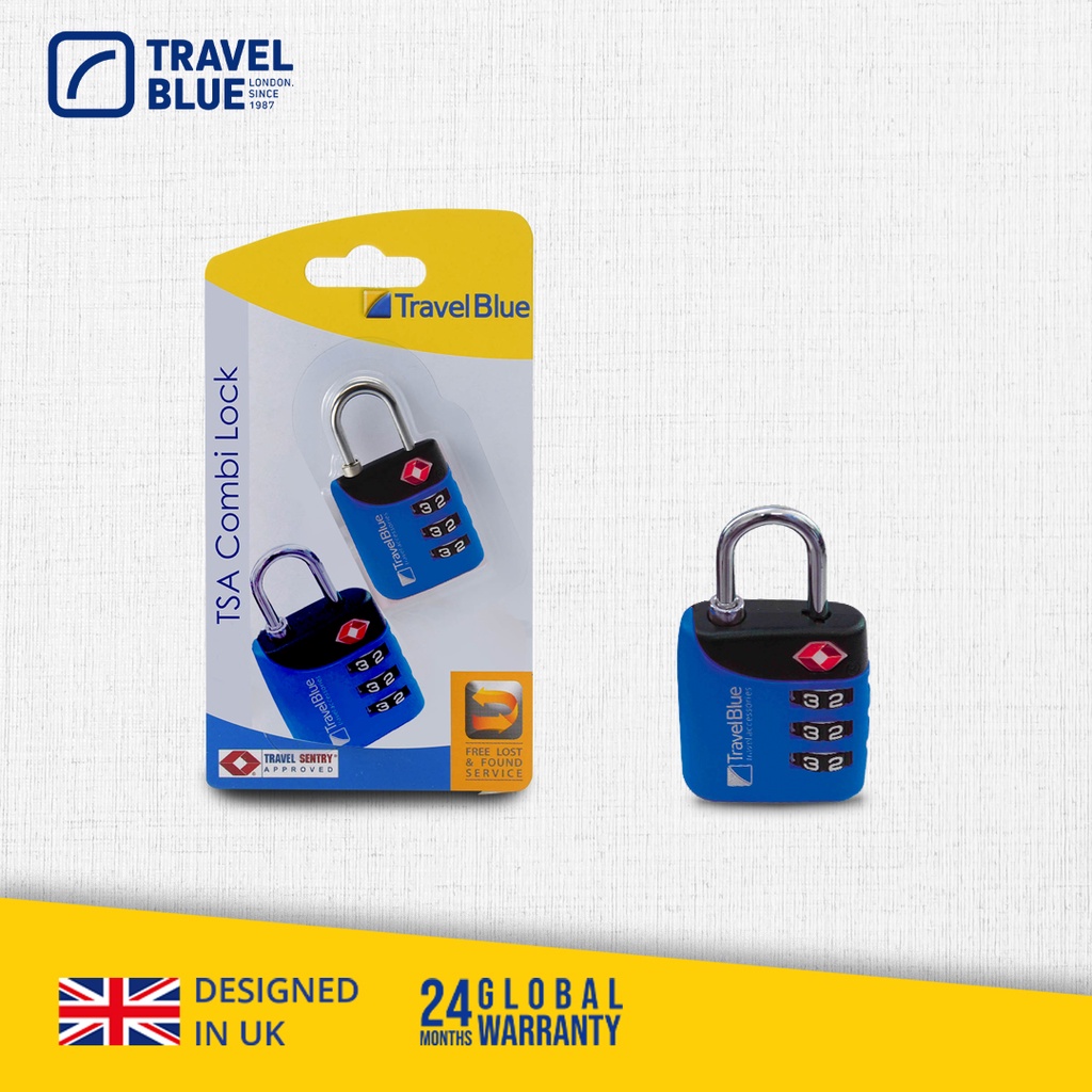 TRAVEL BLUE TSA 3 DIAL COMBINATION LOCK (1 PC) - TB029 | Shopee Philippines