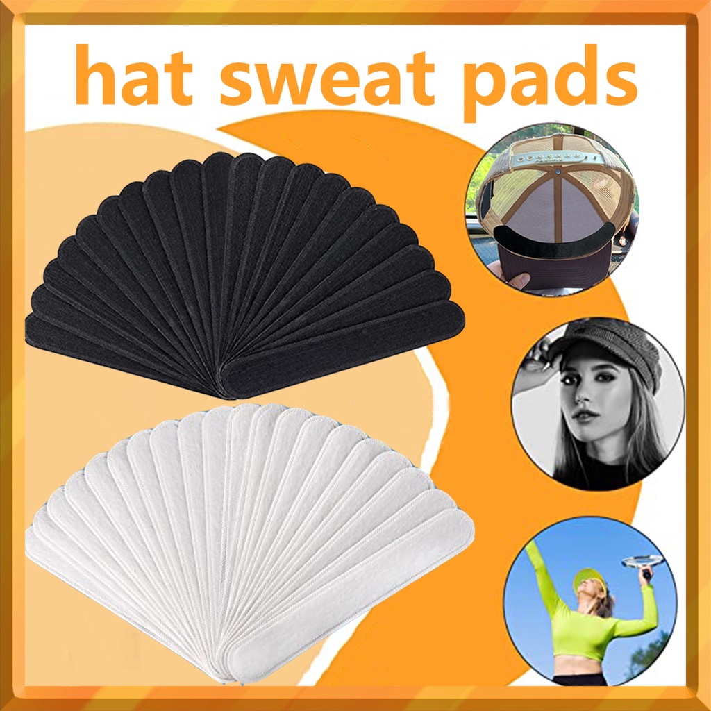 20PCS Golf Hat Liner Sweat Pads, Disposable Sweatproof Cap Absorbent ...