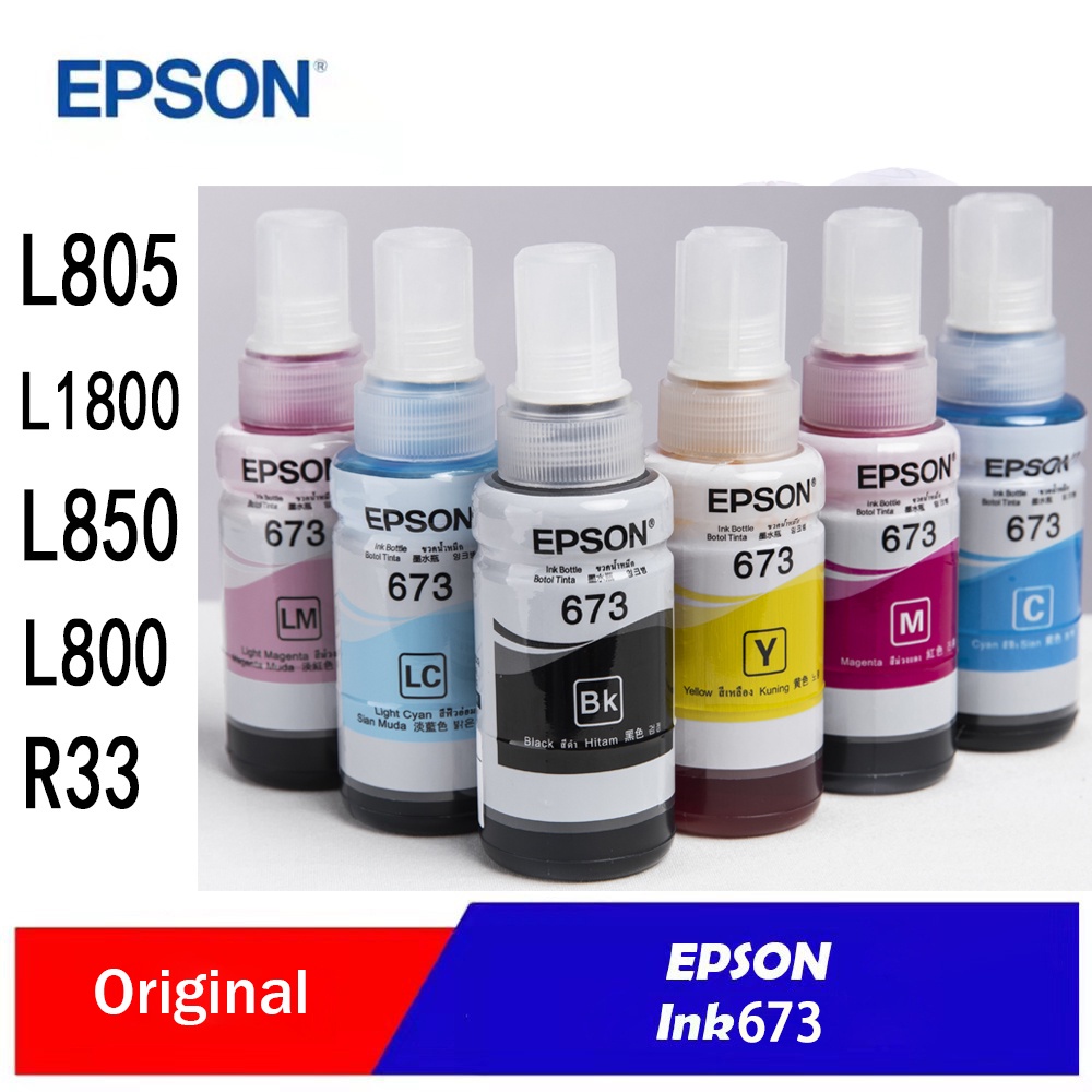 1color Original Epson 673 ink no box for L800 L805 Printer | Shopee ...