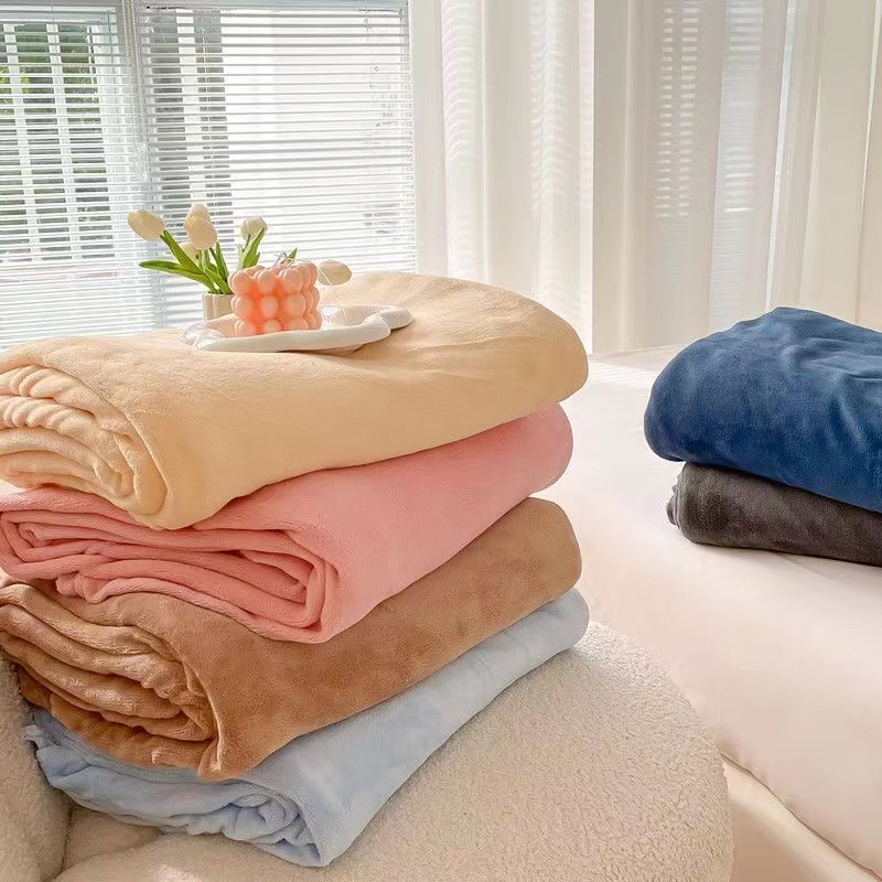 Plain Blanket Super Soft Perfect For Warm Solid Color Microfiber Plush ...