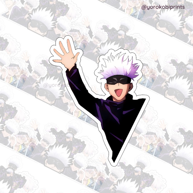 Satoru Gojo - Jujutsu Kaisen - Peeker, Icon - Waterproof Laminated ...