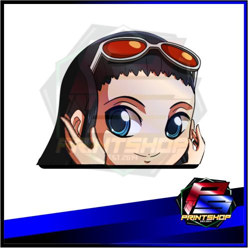 One Piece Peeking Chibi Stickers Printed Glossy Pre-cut | Shopee ...
