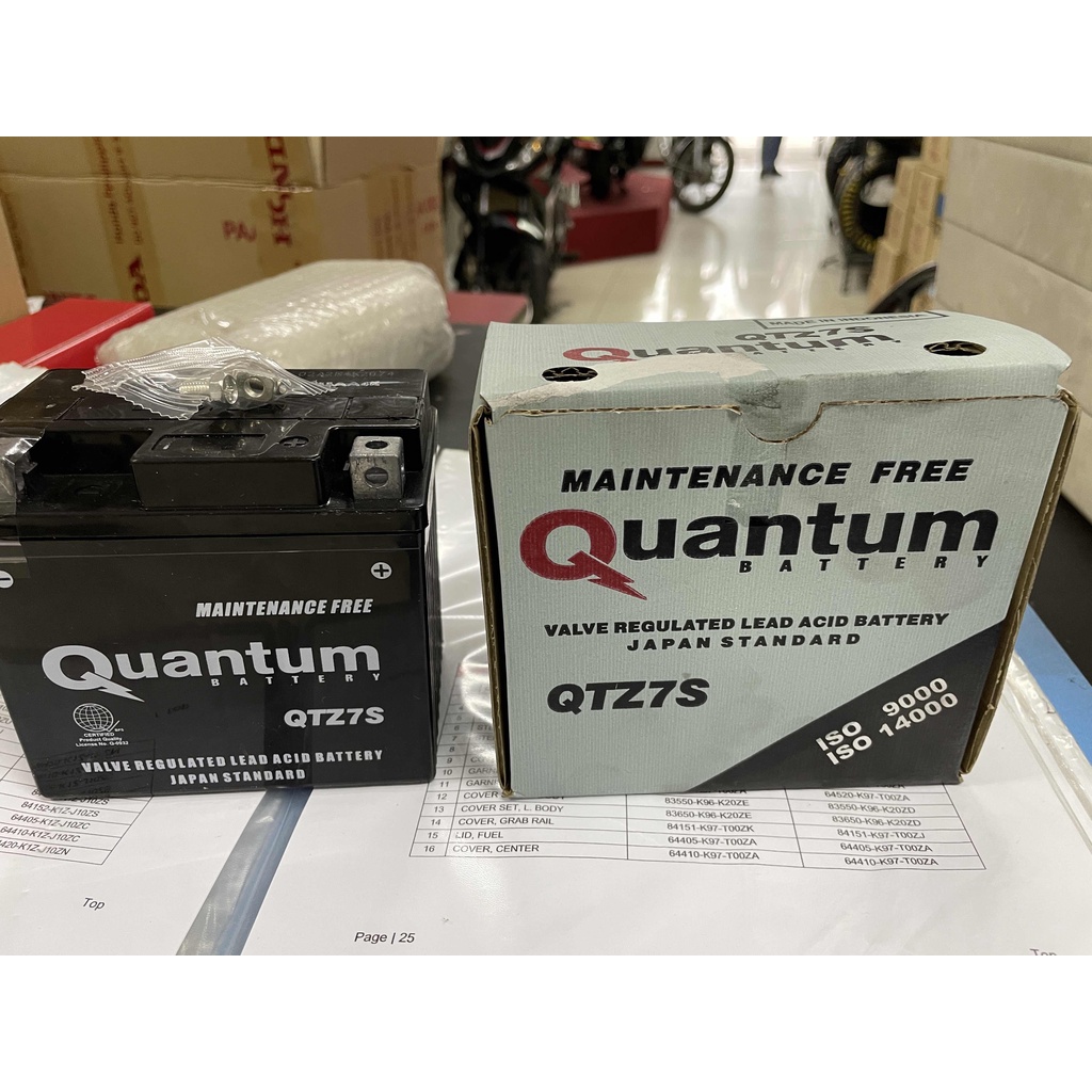 Quantum Motorcycle Battery QTZ7S for Click ADV PCX XR125/150 Airblade ...