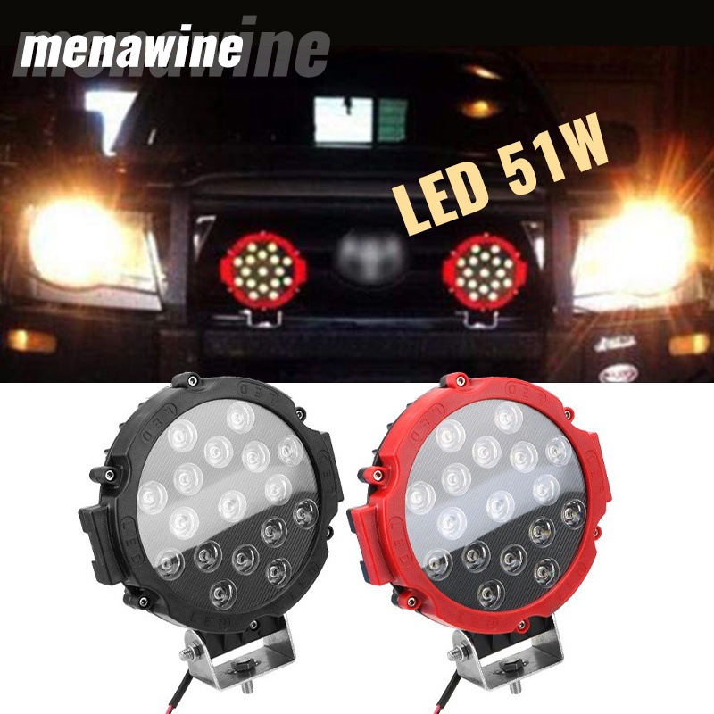 1pc 7 Inch Truck Fog Light Led Offroad Work Light Round ATV 4WD SUV ...