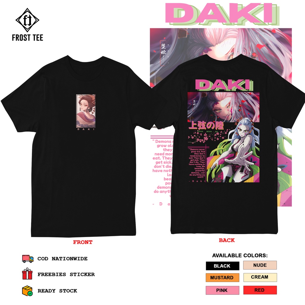 Demon Slayer - Daki Front and Back Anime Shirt | Frost Tee | Shopee ...