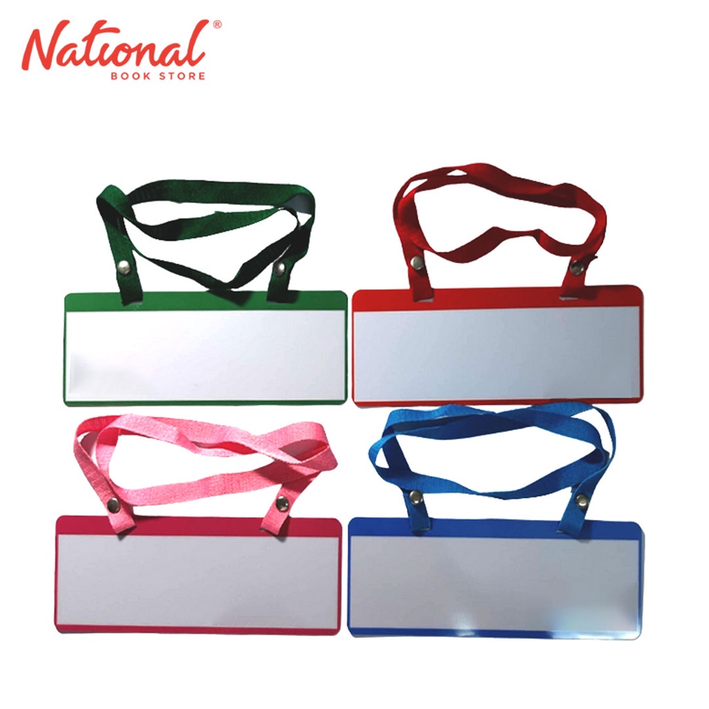 ID Name Plate 2 Hole with Lace Assorted Colors Big (Color May Vary ...