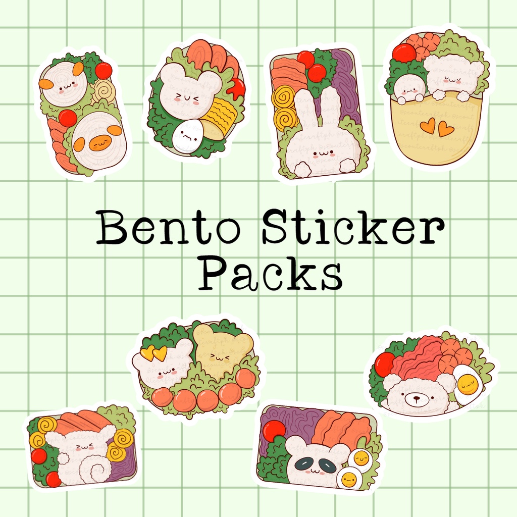 Bento Sticker Pack Laptop Sticker Cute Sticker Pack | Shopee Philippines
