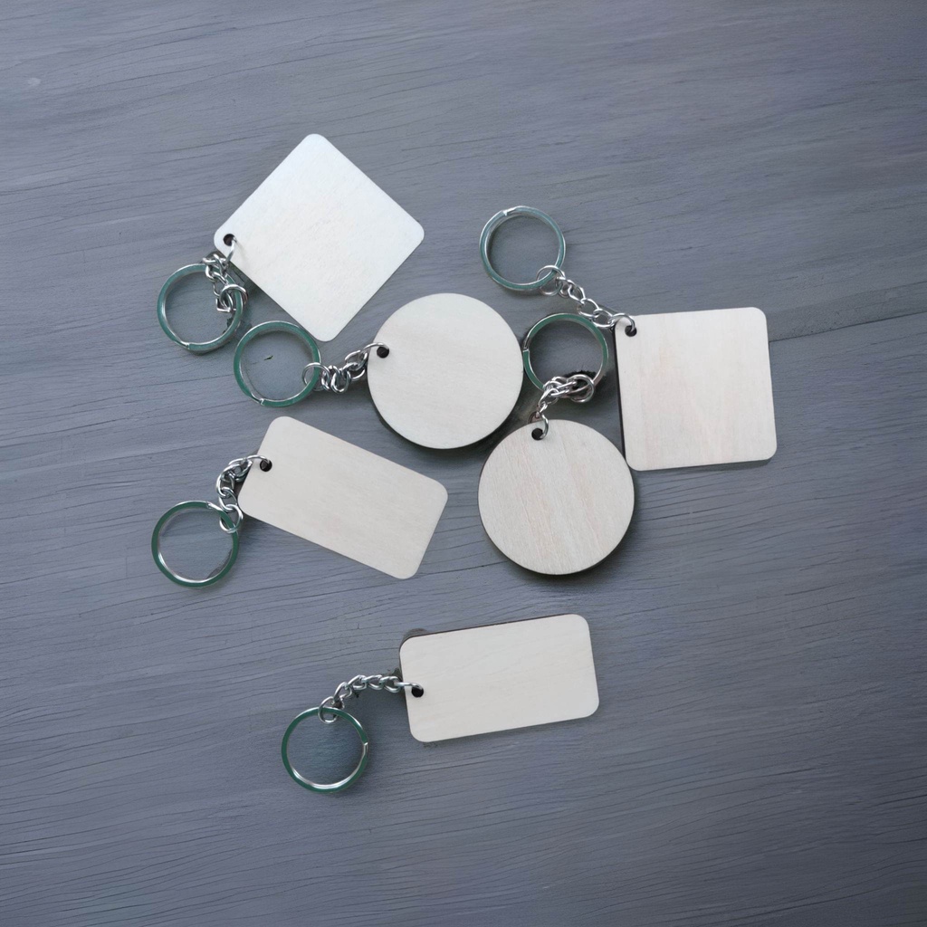 Wooden keychain blanks for laser engraving and custom engraving, Wood ...