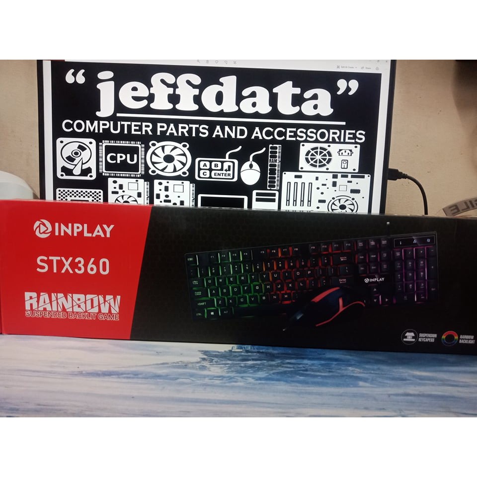 ℗Keyboard Mouse Gaming Inplay Stx360 Rainbow Rgb Mechanical Looks ...