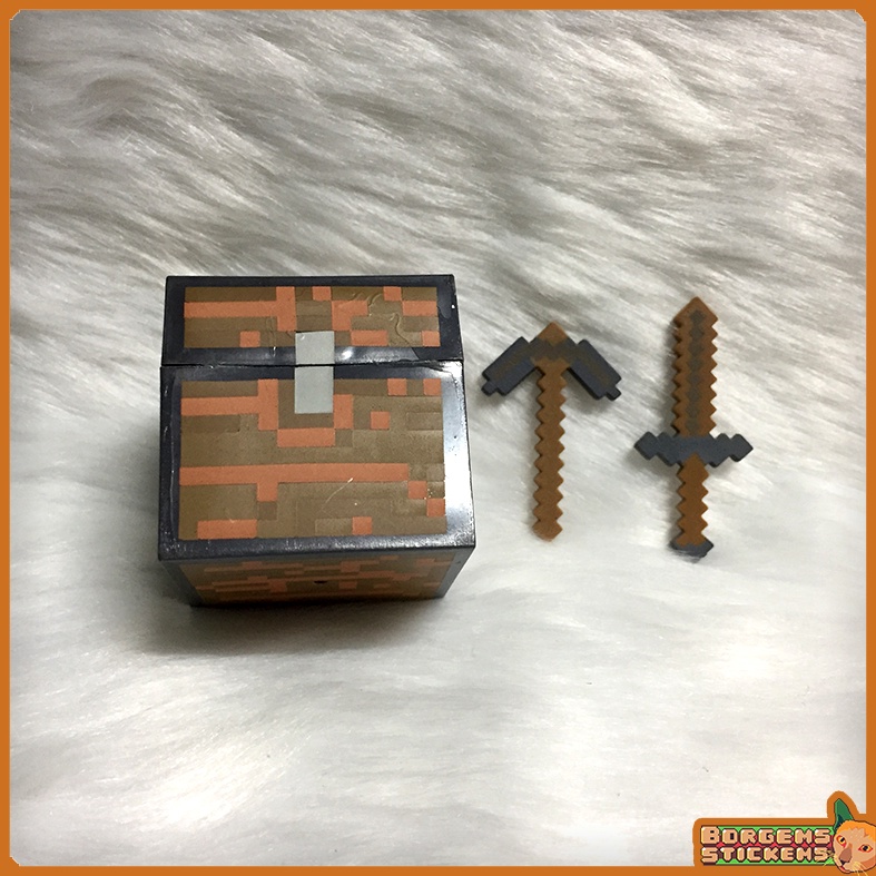 Minecraft Box with Sword and Pickaxe | Shopee Philippines