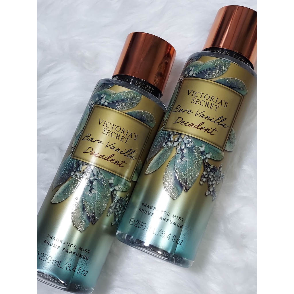 Bare Vanilla Decadent Victoria's secret Fragrance mist with US Barcode ...