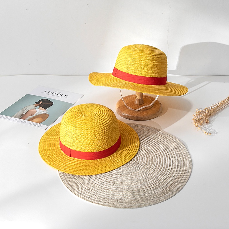 One Piece Luffy Hat Straw Hat Cosplay Sun Protection Accessories Hat ...