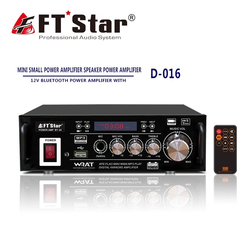 FT-Star D-016 220V / 12V Protable Amplifier Mini HiFi Stereo Audio ...