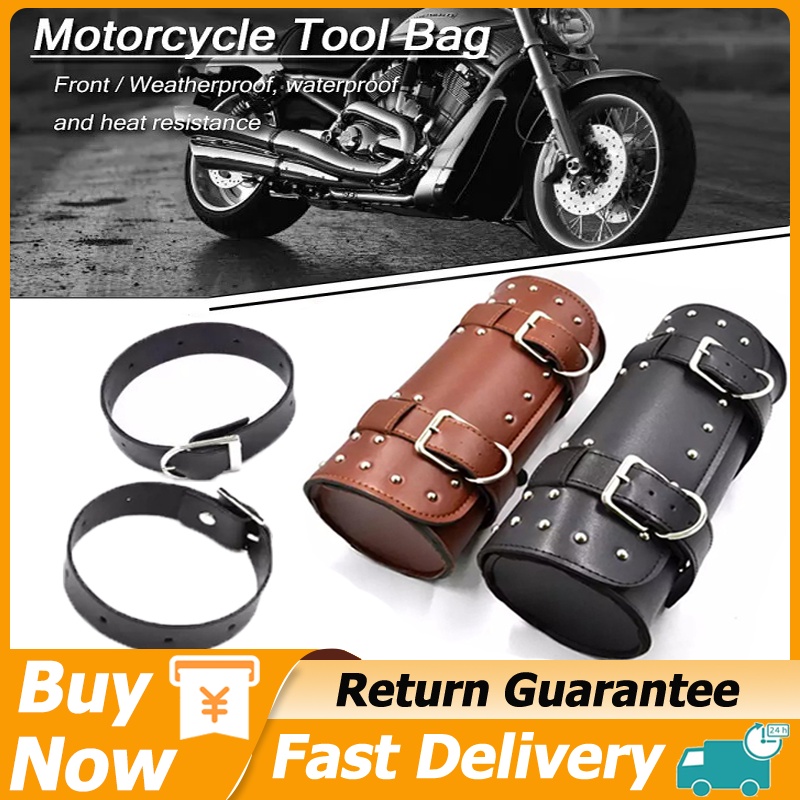 Motorcycle Saddlebag PU Leather Tool Bag Universal Motorcycle Side Box ...