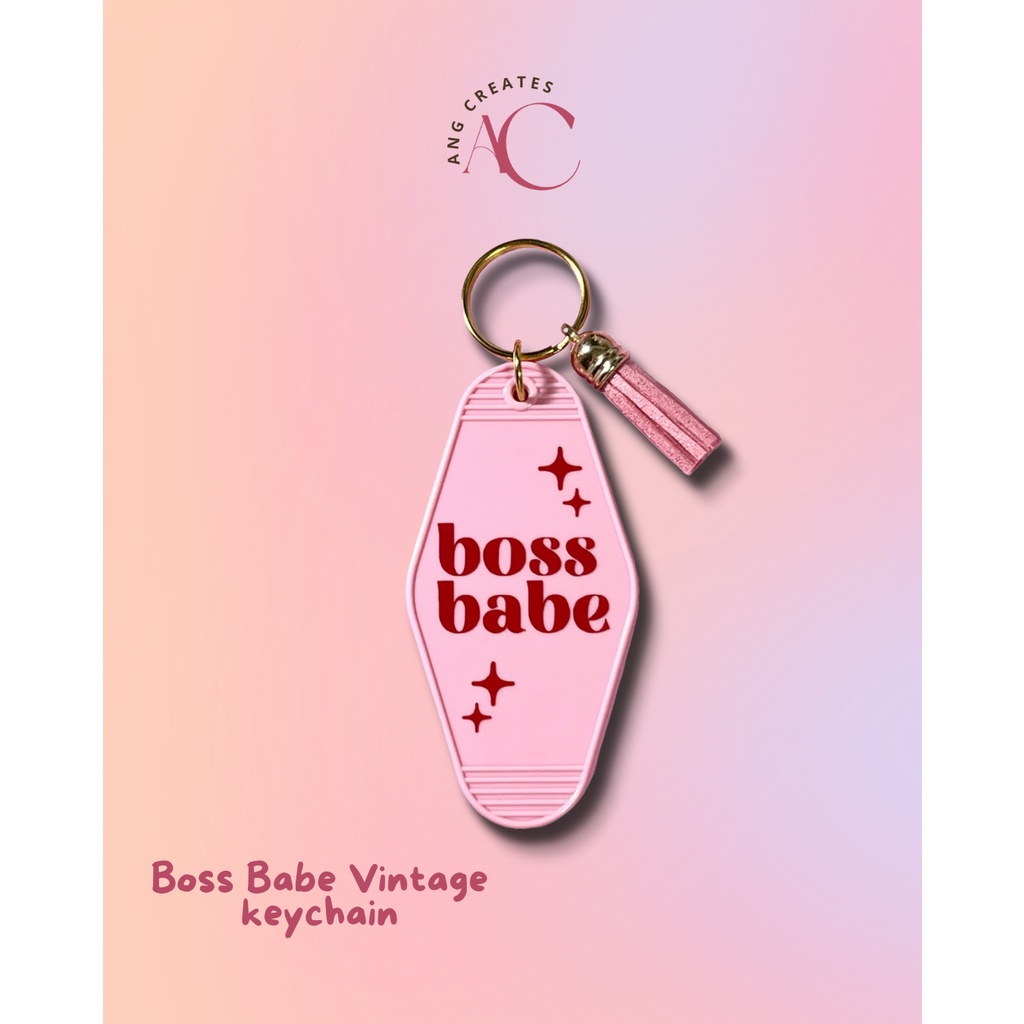Boss babe- vintage keychain (Ang Creates) , gift, souvenir ...
