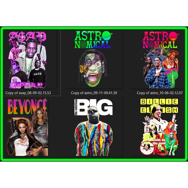 DTF Print - Rapper Hiphop Part 1 (Message us first before Checkout ...