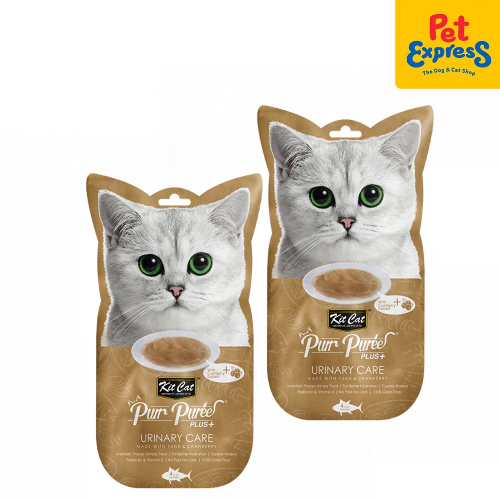 Kit Cat Purr Puree Plus Tuna Urinary Care Cat Treats 15gx4 (2 packs ...