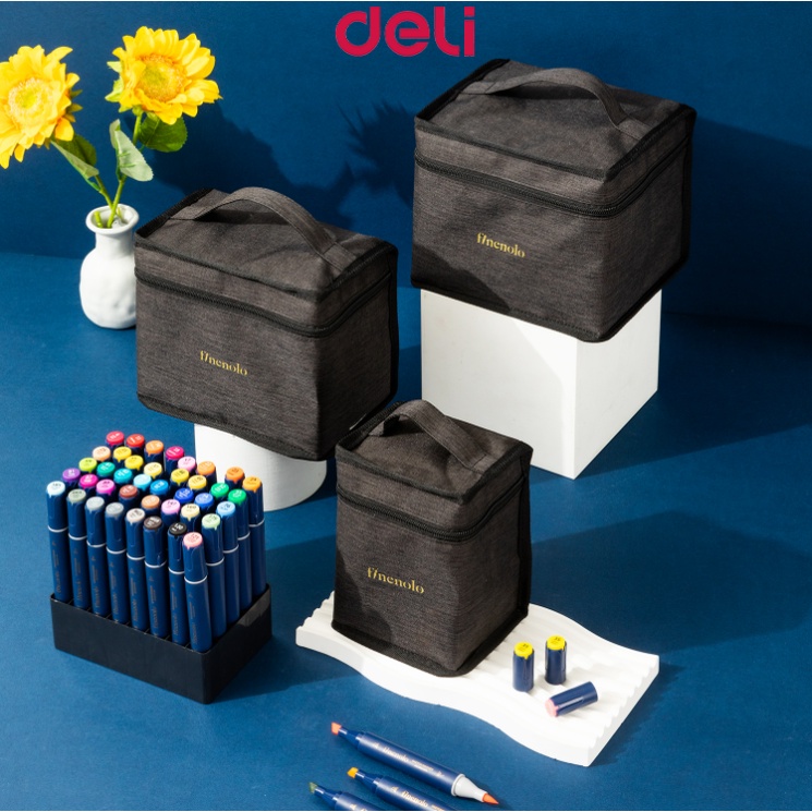 Finenolo by Deli Marker Pen 30/40/60/80 Colors Alcoholic Marker School ...