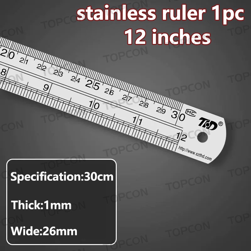Metal ruler stainless steel ruler drawing measuring tool 6 ", 8", 10 ...