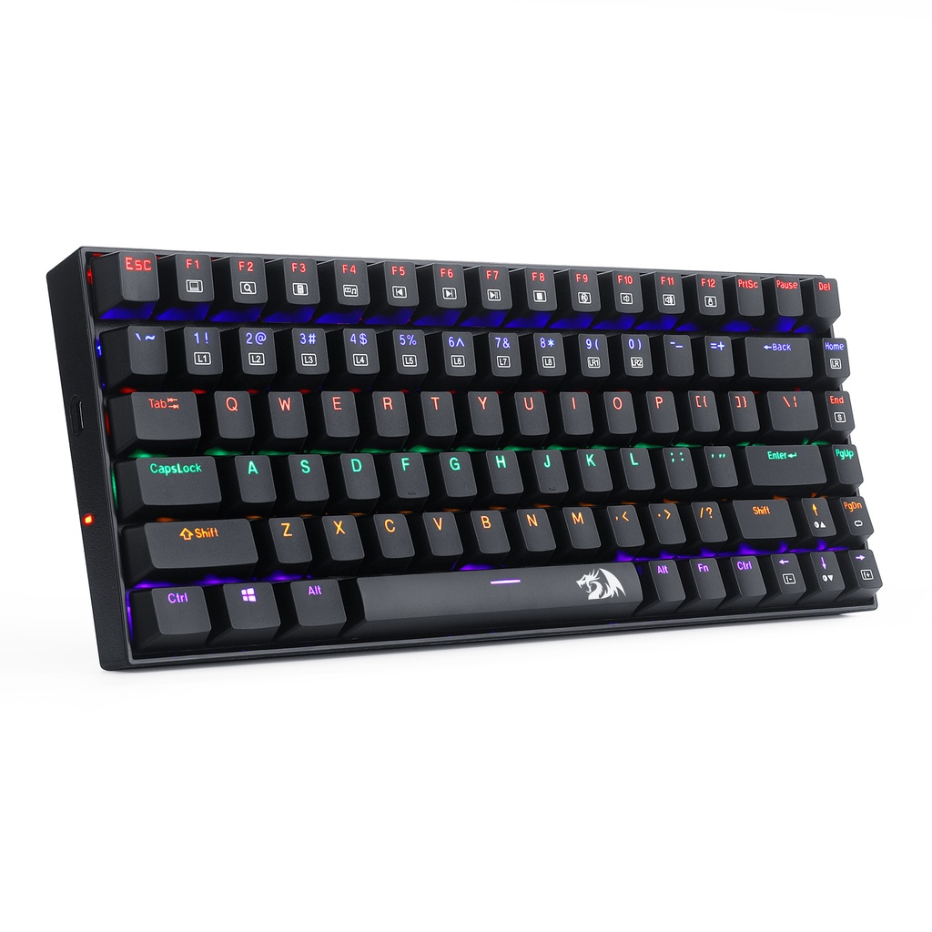 Redragon K629-KB Phantom 84-Key Rainbow Backlit Mechanical Keyboard ...