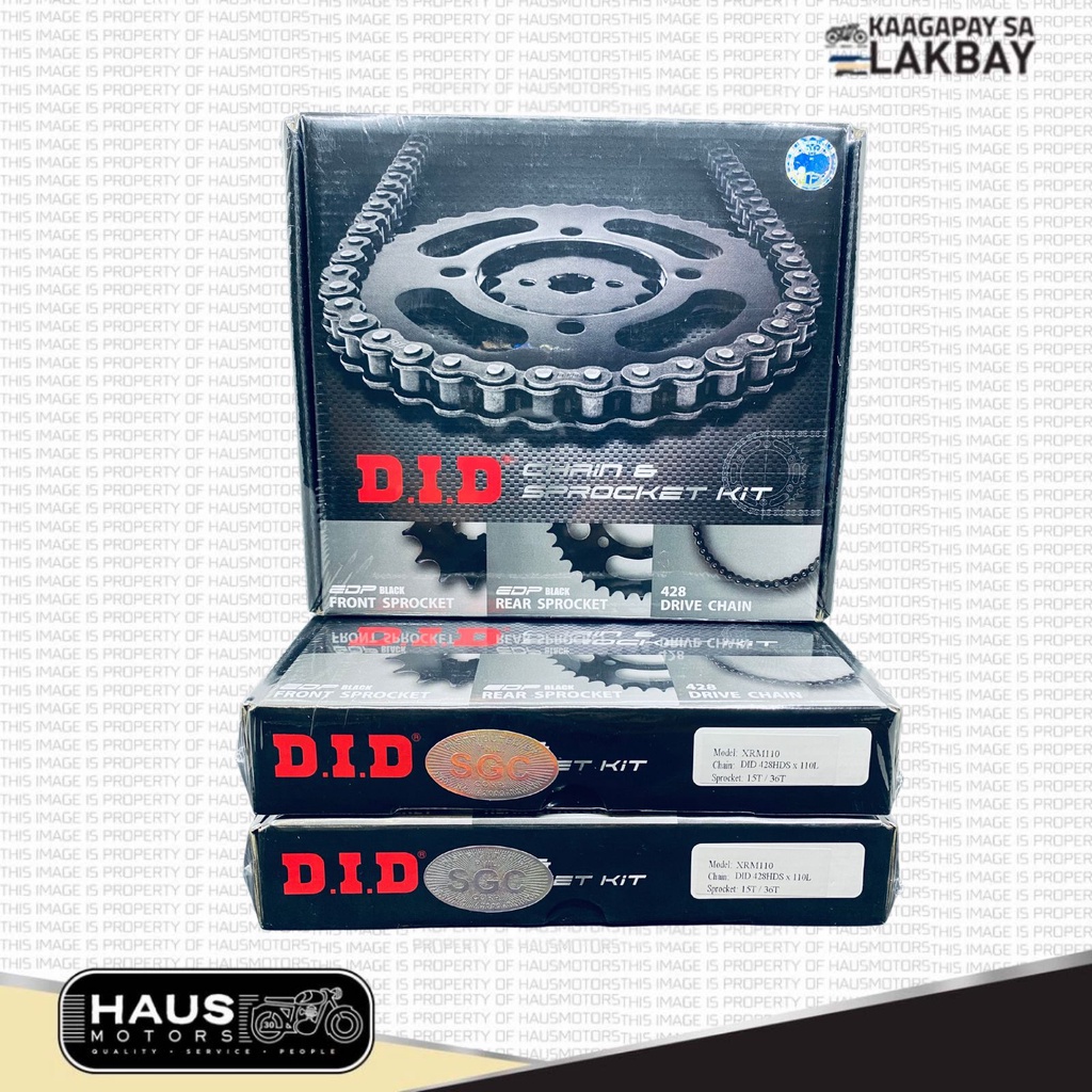 HONDA XRM 110 / 115 15T/36T AND 14T/36T 428HDSx110L DID EDP SPROCKET SET | Shopee Philippines