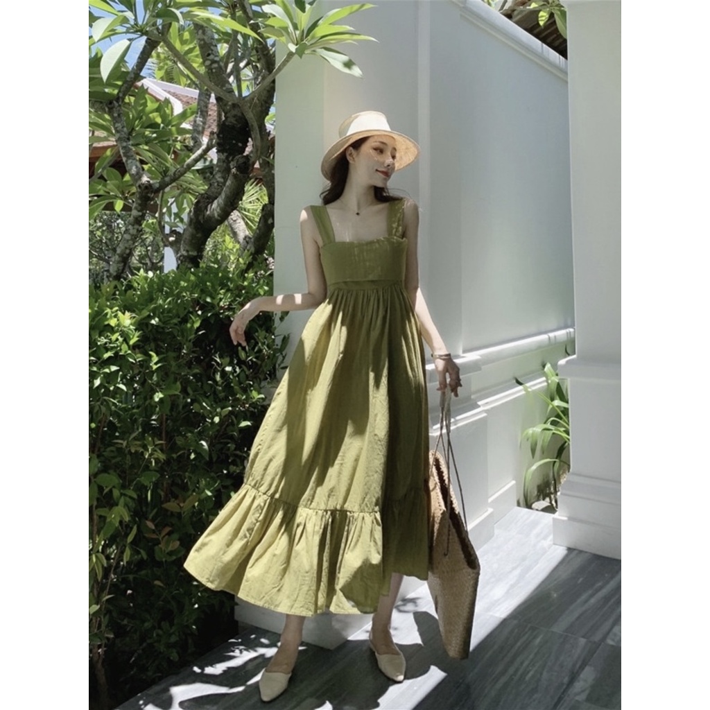 A3085 EZ Fashion Back Elastic & Ribbon 2 Layer Upper Ruffle Hem Cami ...