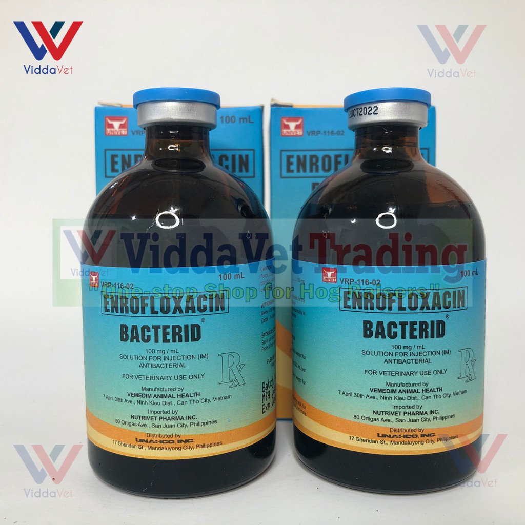 1 bottle 100ml Bacterid Unahco antibacterial for pets animals Treatment ...
