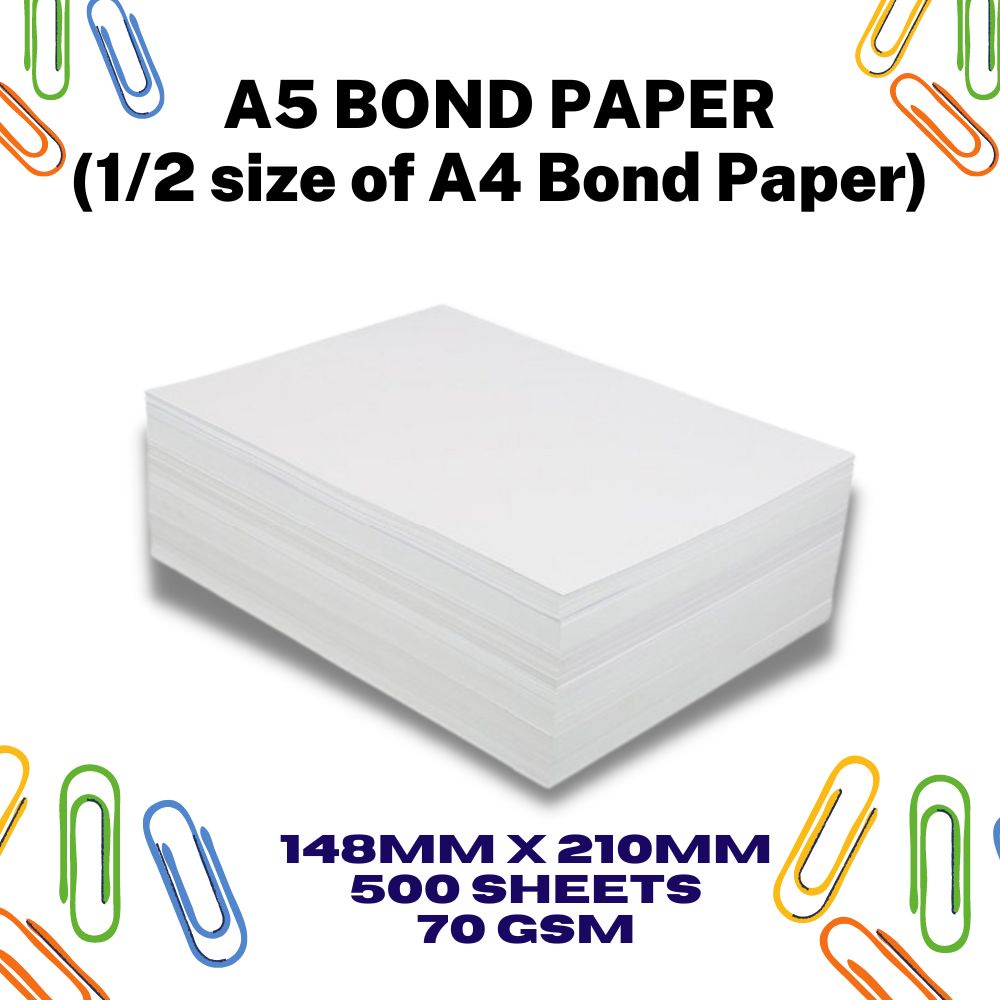 A5 Bond Paper Ream (500 sheets) | Shopee Philippines