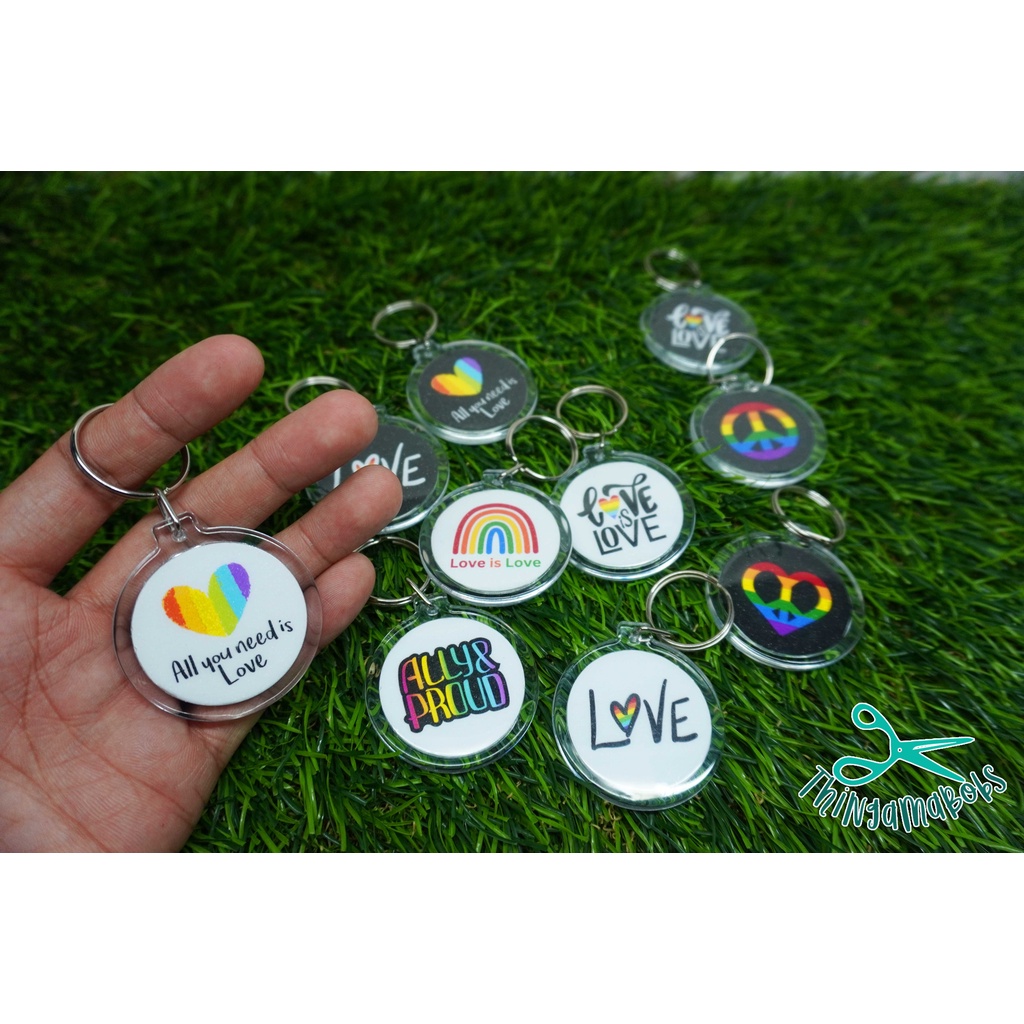 LGBTQIA+ & ALLY Pride ACRYLIC KEYCHAINS in HIGH QUALITY PRINTS and Glittery Effect | Shopee ...