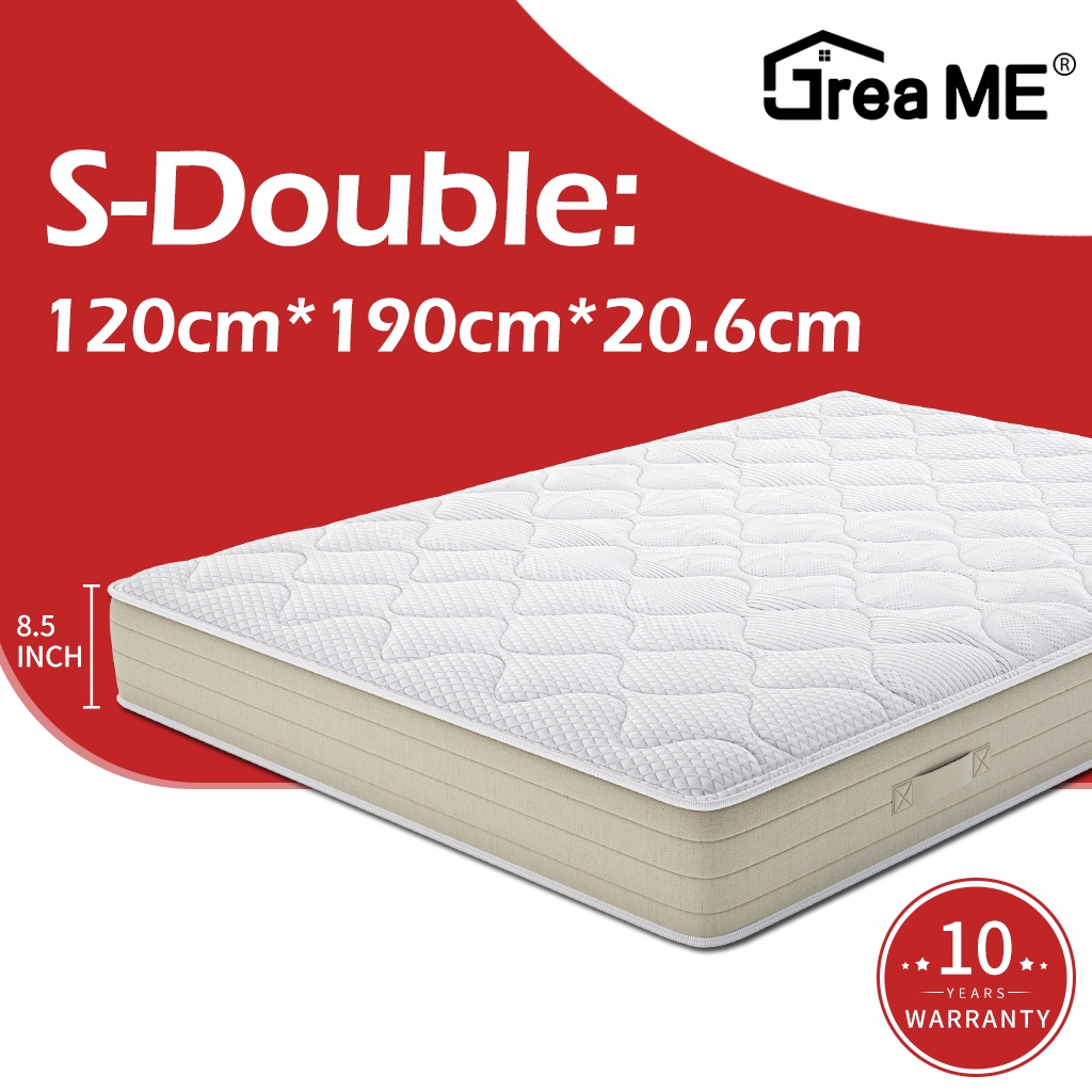 DreaMe 8.1 inch Double coil Spring mattress foam bed matress Single ...
